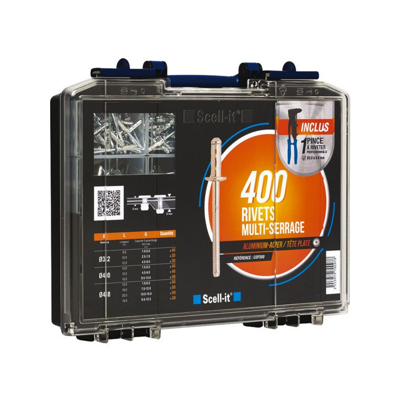 Coffret rivets multi-serrage Coffret rivets multi-serrage